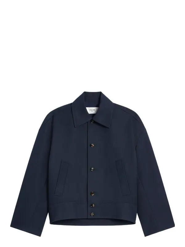 Celine Cotton Wool Gabardine Jacket - Navy