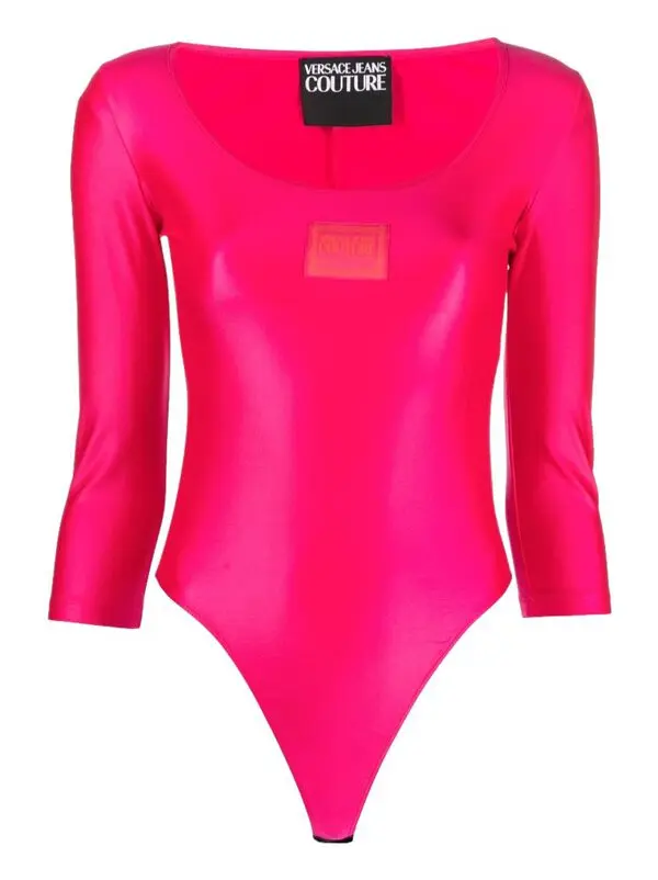 Versace Logo Patch Bodysuit - Pink