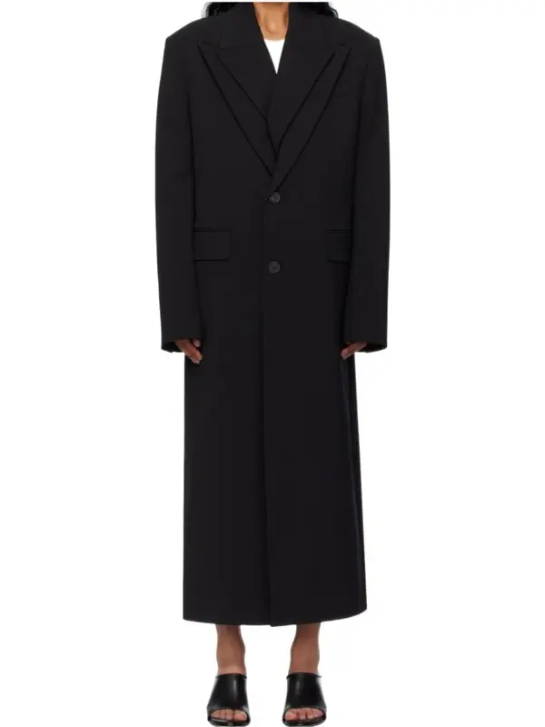 JEAN PAUL GAULTIER Double Layer Detail Coat - Black