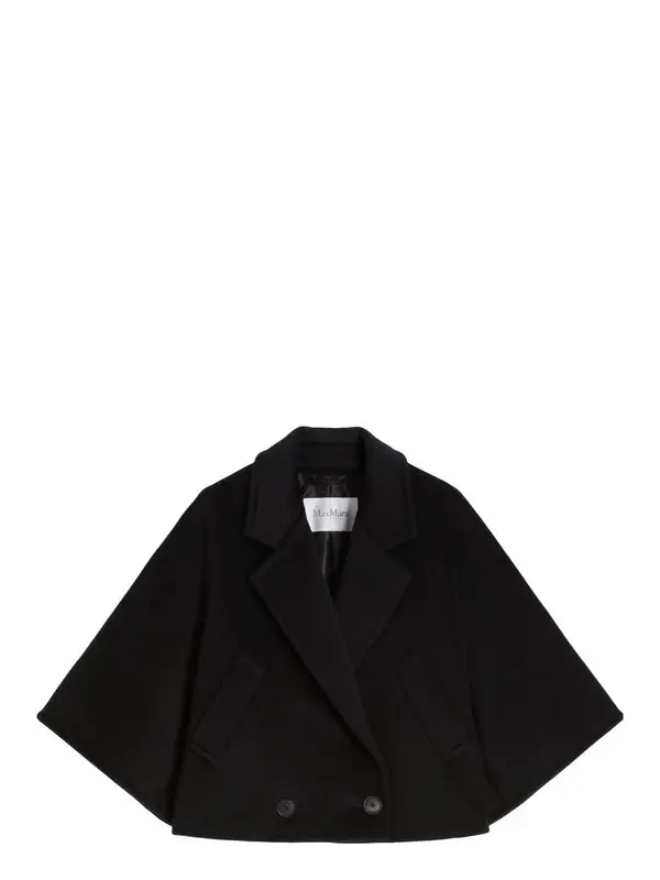 Max Mara Wool And Cashmere Cropped Jacket - Black