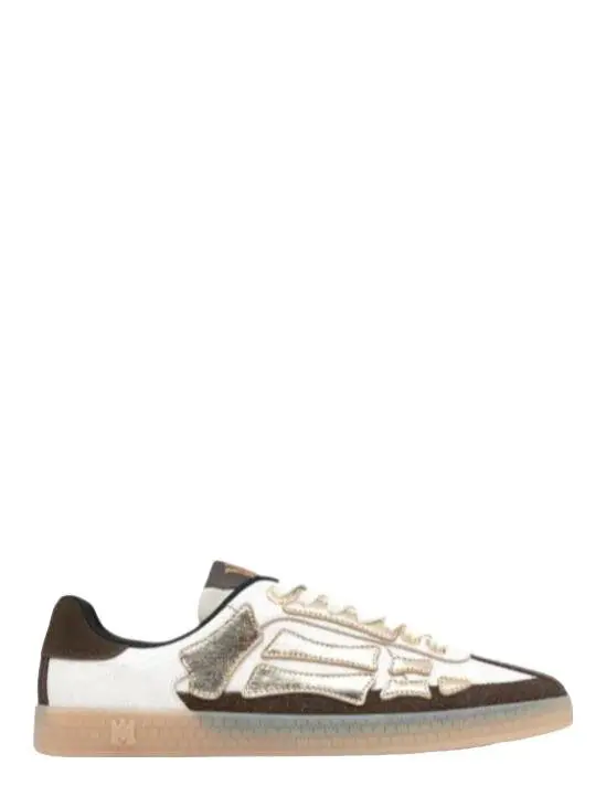 Amiri Metallic Pacific Bones Sneakers - Dark Brown