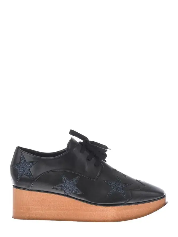 Stella McCartney Logo Star Platform Shoes - Black