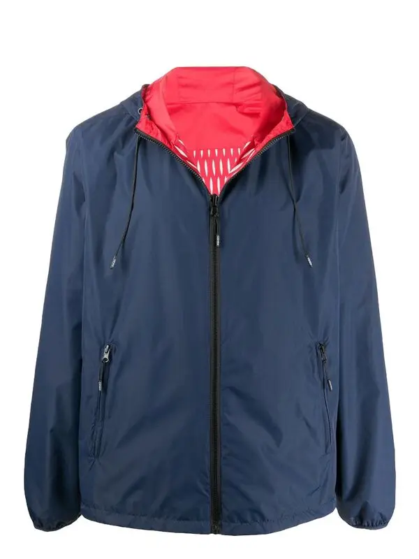Kenzo Zipped Logo Windbreaker Jacket - Blue