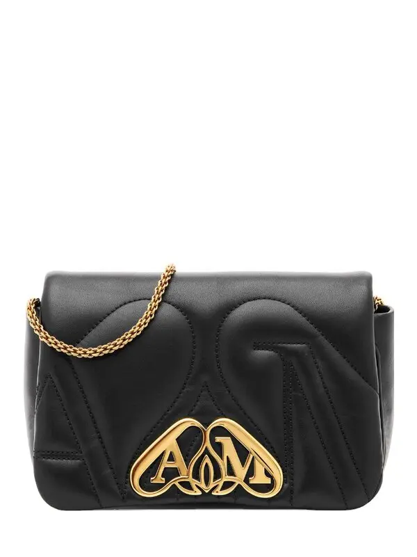 Alexander McQueen The Seal Mini Crossbody Bag - Black