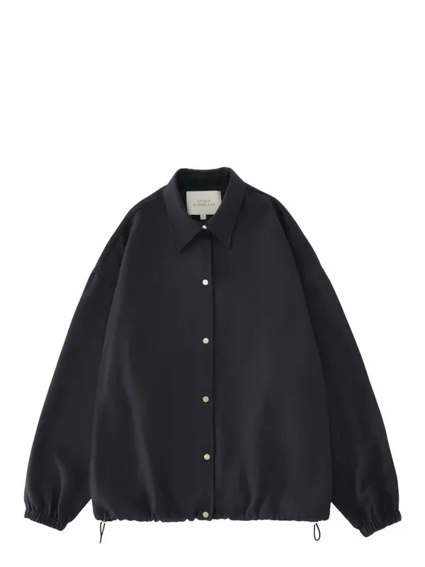 Studio Nicholson Long Sleeve Coach Jacket With Snap Closure - Dark Navy Blue