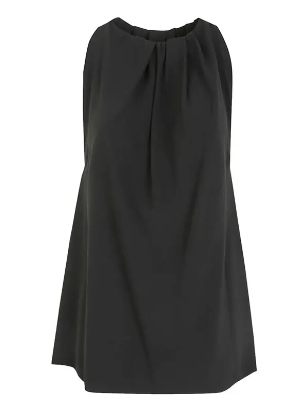 Rick Owens Sleeveless Draped Neck Blouse - Black