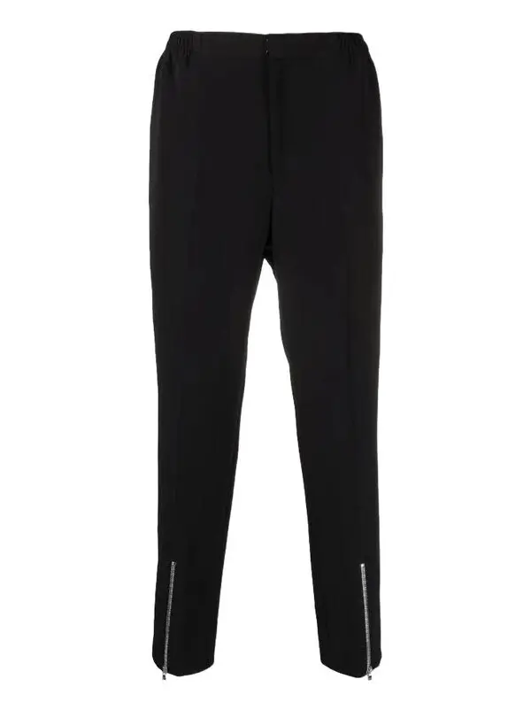 Alexander McQueen Zip-detail Relaxed Trousers - Black