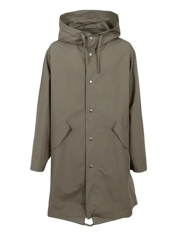 JIL SANDER Logo Hooded Parka - Green
