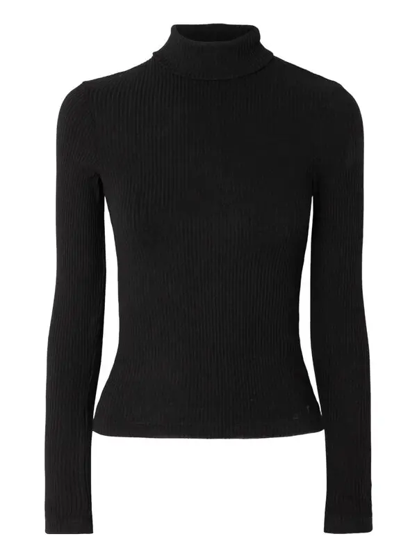 Citizens Of Humanity Ribbed Turtleneck Top - Black