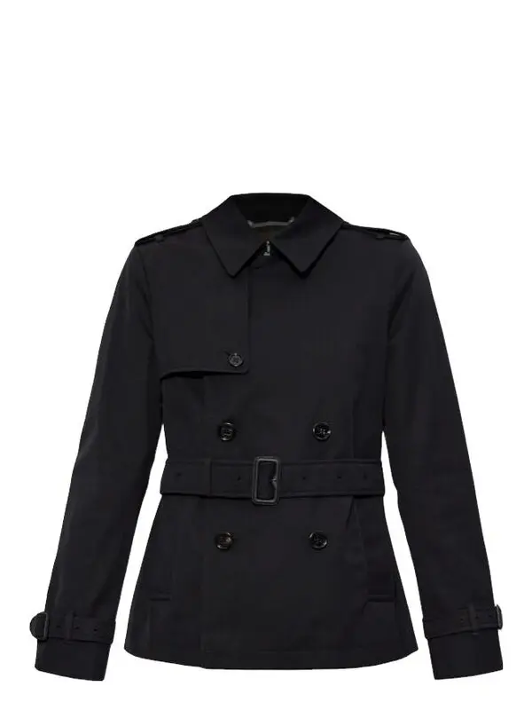 Burberry Double-breasted Belted Trench Coat - Black