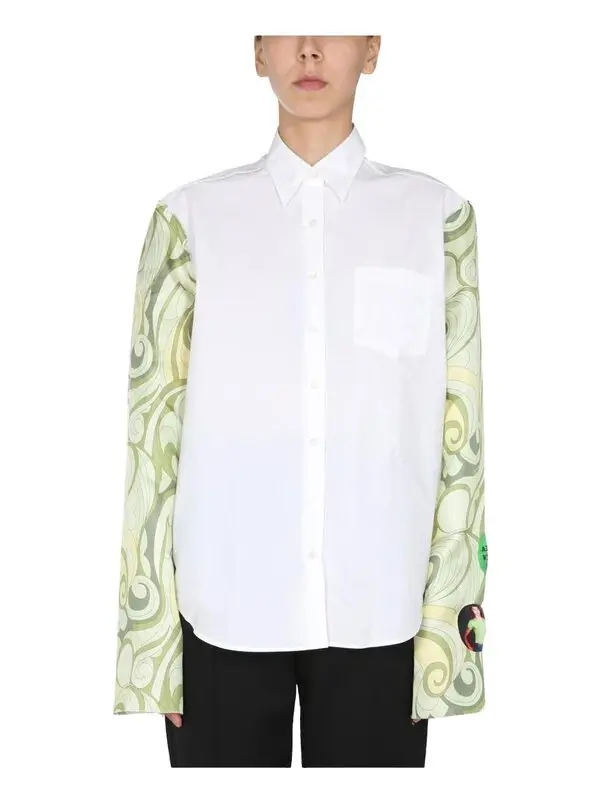 Raf Simons Long-sleeve Printed Shirt - White