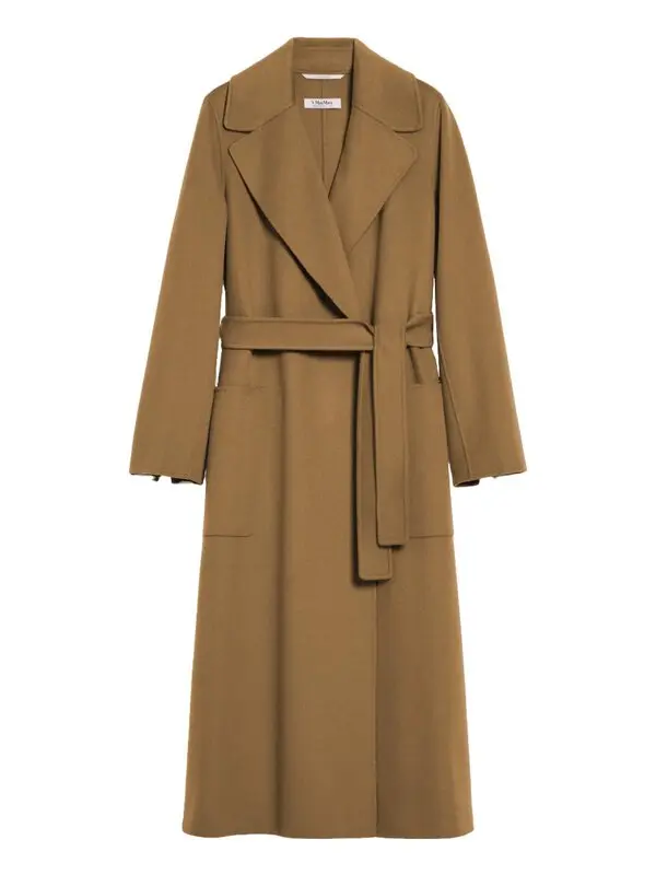 Max Mara Paola Belted Long-sleeved Coat - Camel