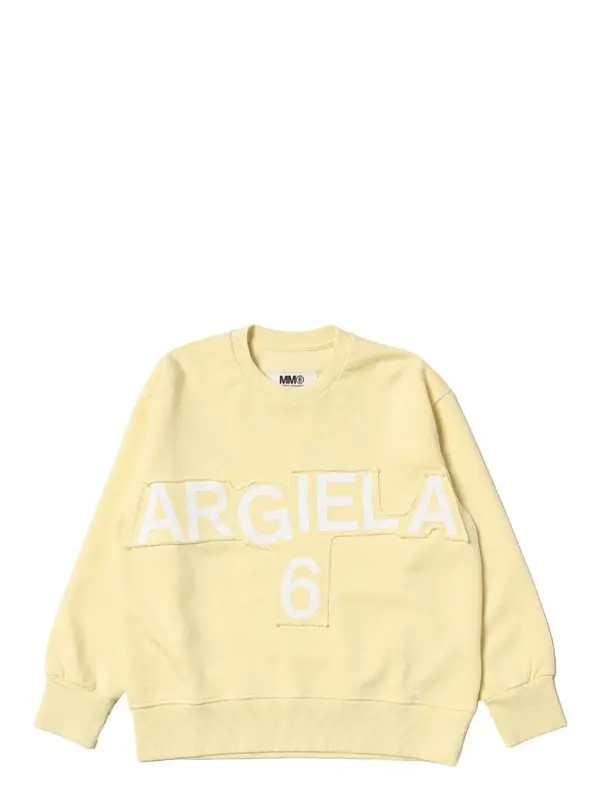 MAISON MARGIELA Logo Print Crewneck Sweater - Nude