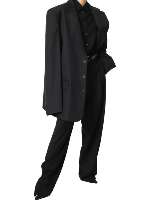 THE FRANKIE SHOP Gelso Oversized Blazer - Black