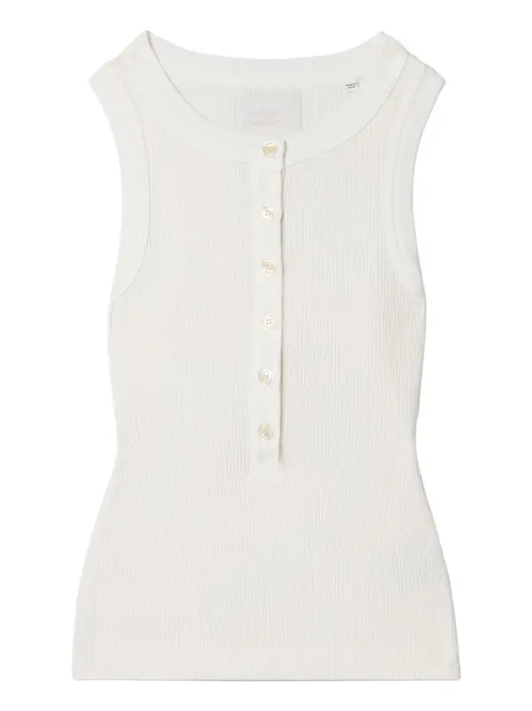 Citizens Of Humanity Ribbed Button-front Top - Pmina