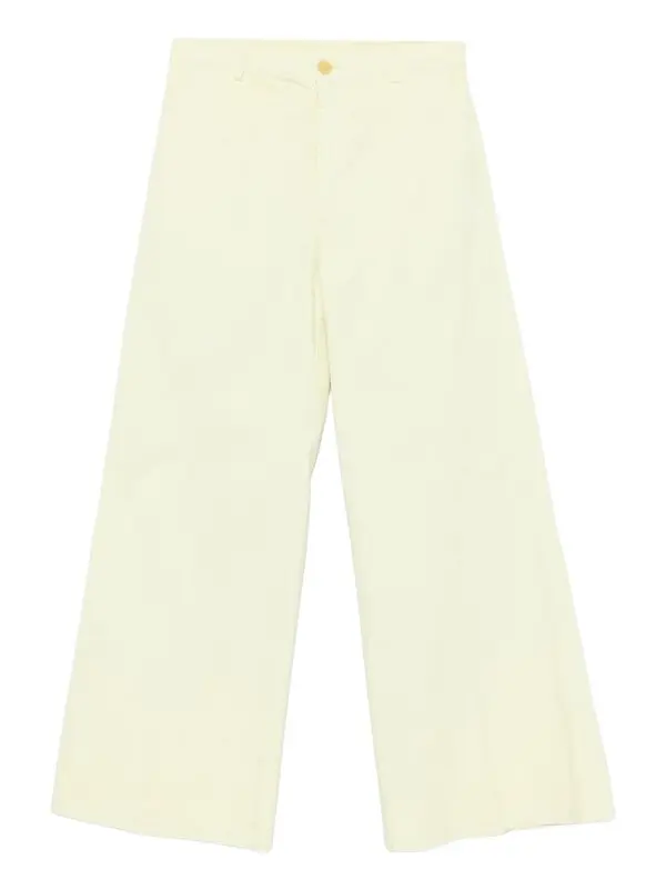 FORTE_FORTE Belt Loops Wide Leg Slacks - White