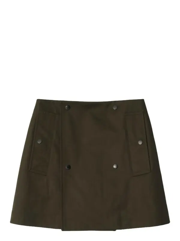 Burberry Bonded Gabardine Trench Mini Skirt - Juniper