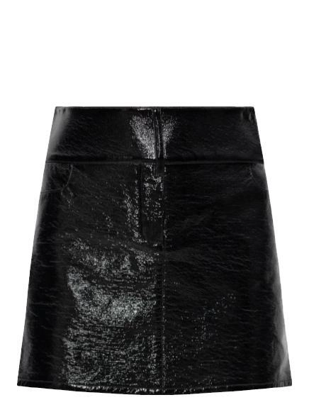 COURREGES Wide-waist Skirt With Decorative Welt Pockets - Black