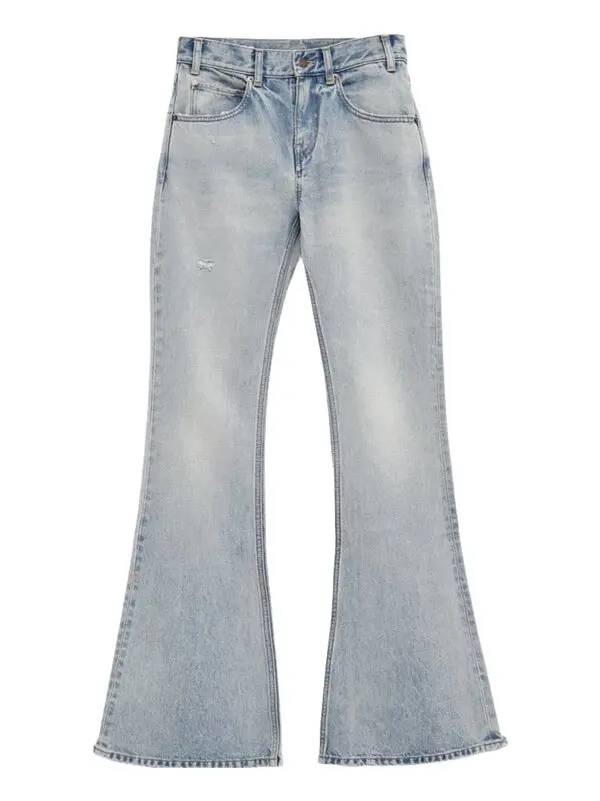 Celine Low-rise Flared Denim Pants - Gray