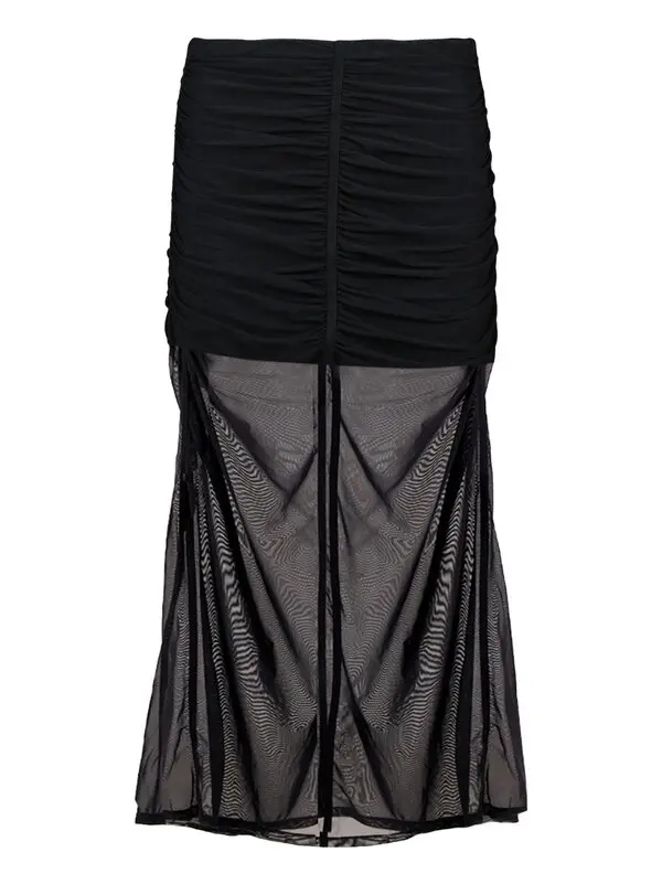 DIESEL® Gathered Midi Skirt - Black