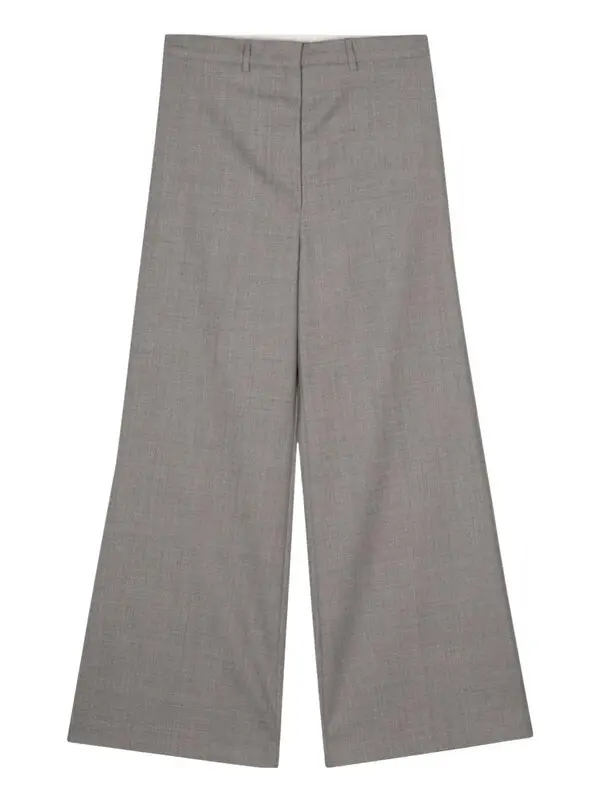 LOW CLASSIC High Waist Wide-leg Trousers - Gray