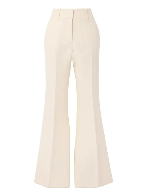 Gabriela Hearst High-waisted Flared Casual Pants - Ivory