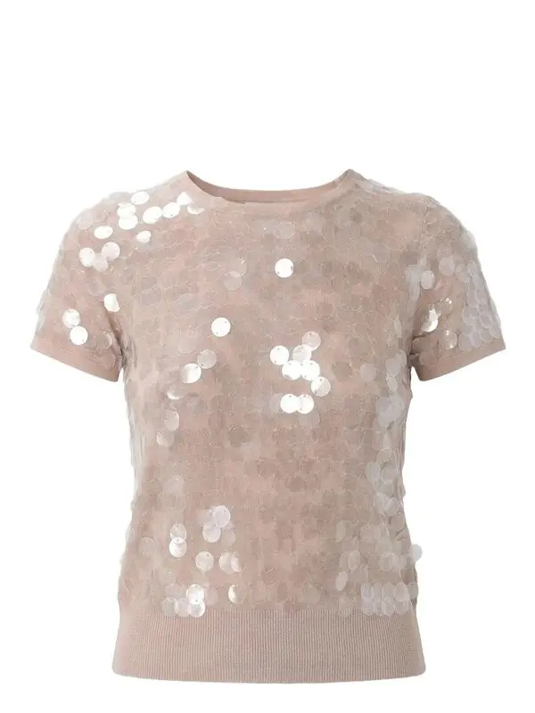 Max Mara Saio Sequin Embellished Jumper - Pink
