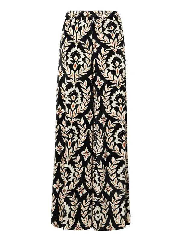 La DoubleJ Graphic-print Palazzo Trousers - Black