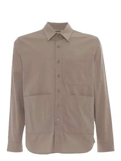 Aspesi Pouch-pocket Classic Collar Shirt - Gray