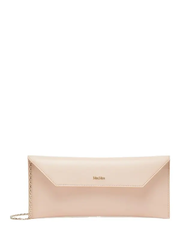 Max Mara Envelope Flap Clutch Bag - Nude