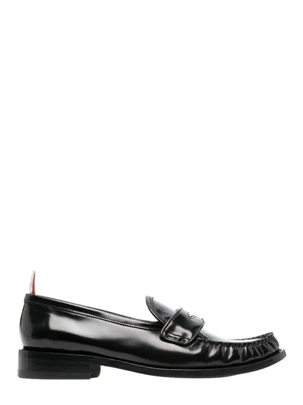 Thom Browne Almond Toe Penny-slot Loafers - Black
