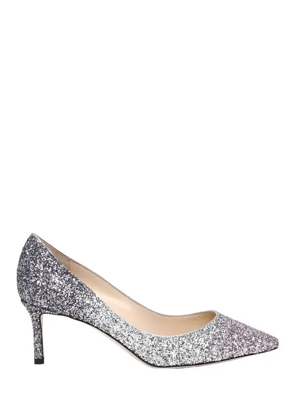 JIMMY CHOO Romy 60 Glitter Pumps - Gray