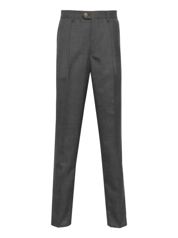 Brunello Cucinelli Pleated Tapered Leg Trousers - Black
