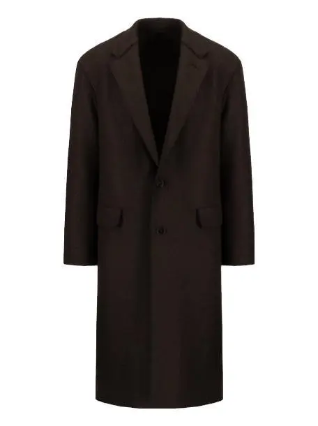 Harris Wharf London Two-button Wool Coat - Dark Brown