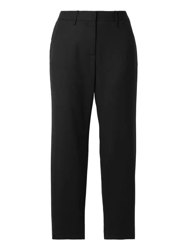 NILI LOTAN Tel Aviv Wool-blend Twill Straight-leg Pants - Black
