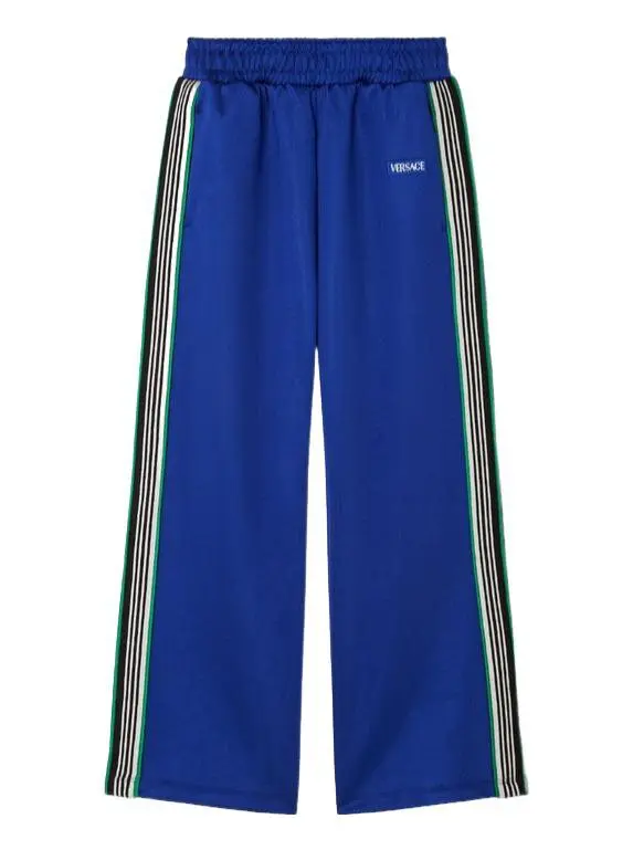 Versace Striped Detail Sweatpants - Blue