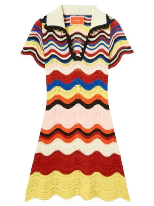 La DoubleJ Chevron Knit Mini Dress - Multi-color