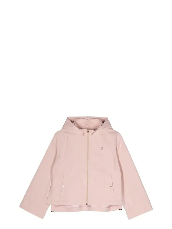 Herno Logo Plaque Zip-up Raincoat - Nude