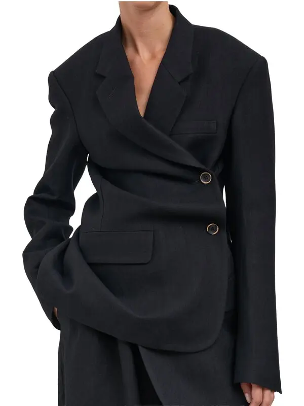 UMA WANG Long Sleeve Blazer - Black