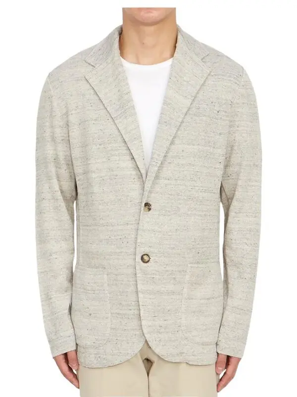 LARDINI Long Sleeve Casual Jacket - White