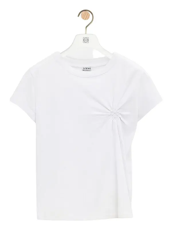 Loewe Small Fit T-shirt With Pleated Detail - White