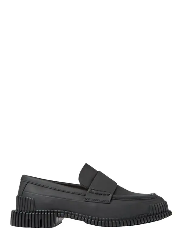 Camper Pix Ribbed Detailing Leather-sole Loafers - Black