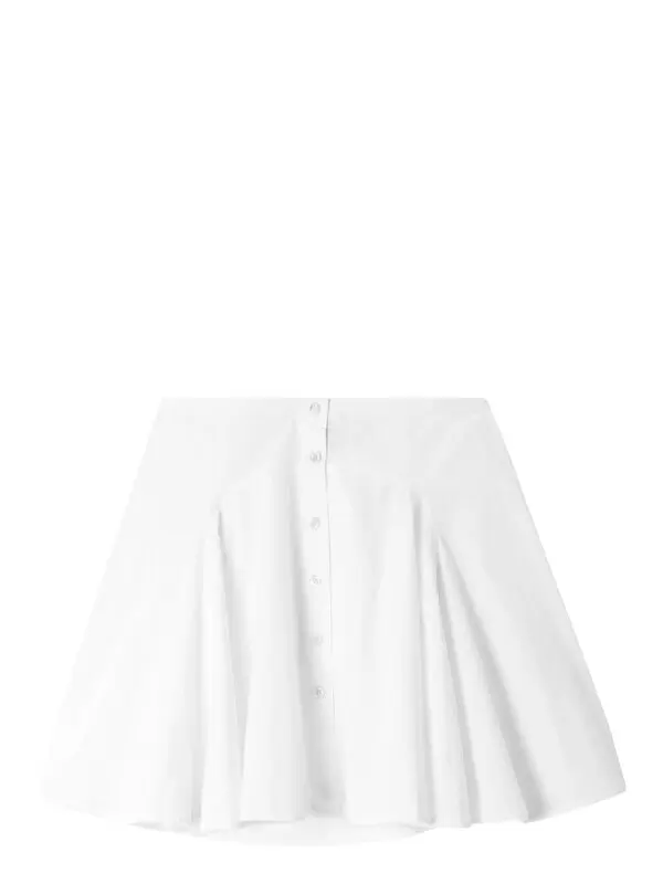 Polo Ralph Lauren Flared Button-front Skirt - White