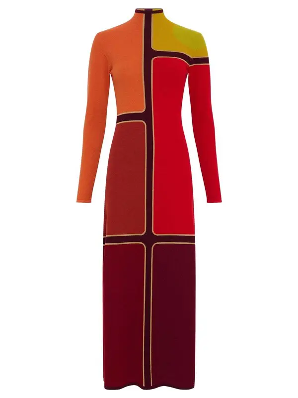Gabriela Hearst Long Sleeve Maxi Dress - Red