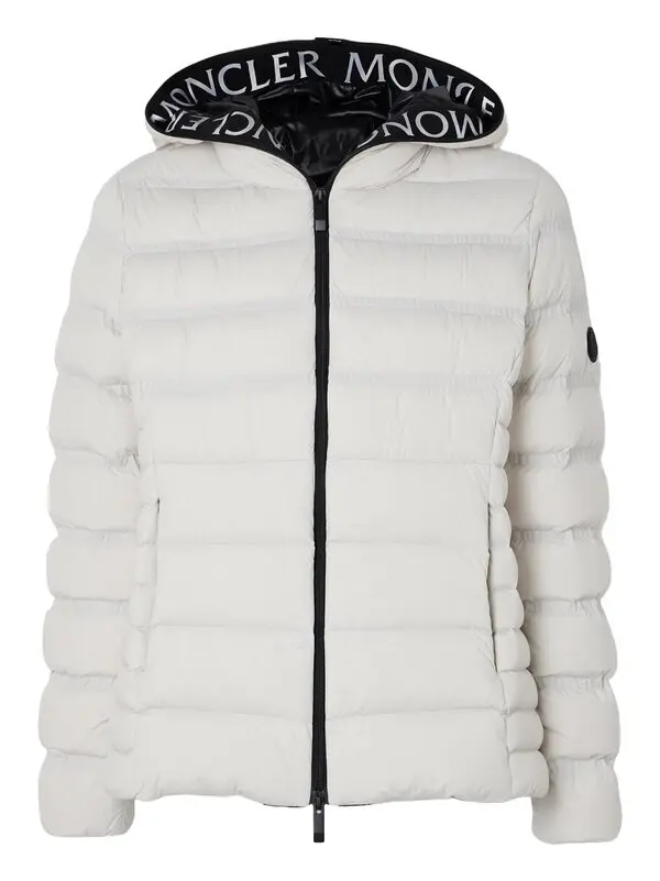 Moncler Quilted Down Jacket With Hood - Ice Tuff