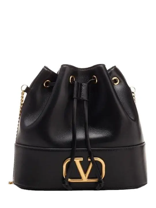 Valentino Garavani Vlogo Signature Mini Bucket Bag - Black