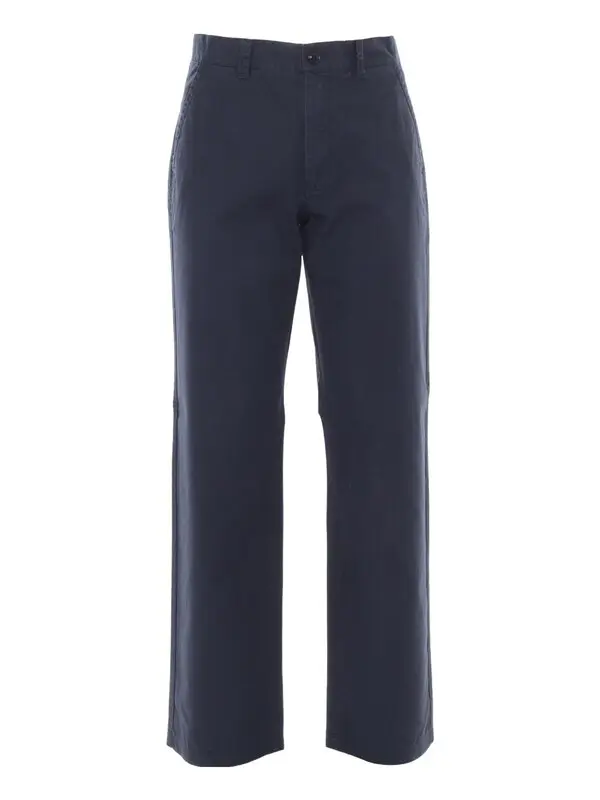 Aspesi Tailored Straight Leg Trousers With Buckle Detail - Black