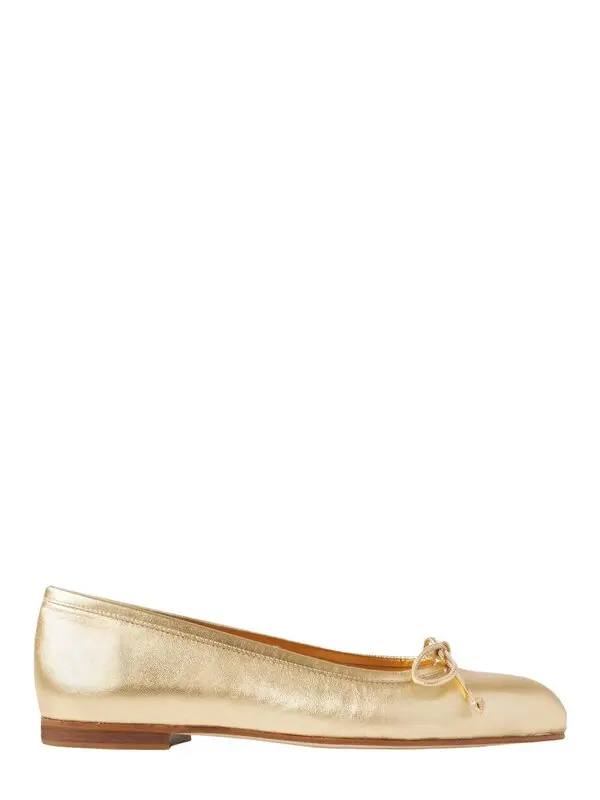 Manolo Blahnik Veralli Ballet Flats - Golden