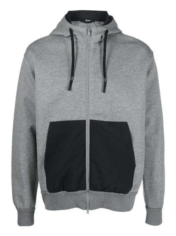 Herno Drawstring Hooded Bomber Jacket - Gray
