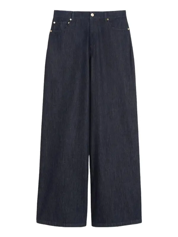 Max Mara Logo-patch Five-pocket Jeans - Ultramarine Blue